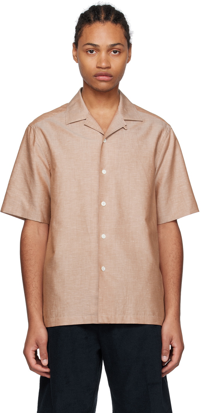 ZEGNA Brown Crossover Shirt Zegna
