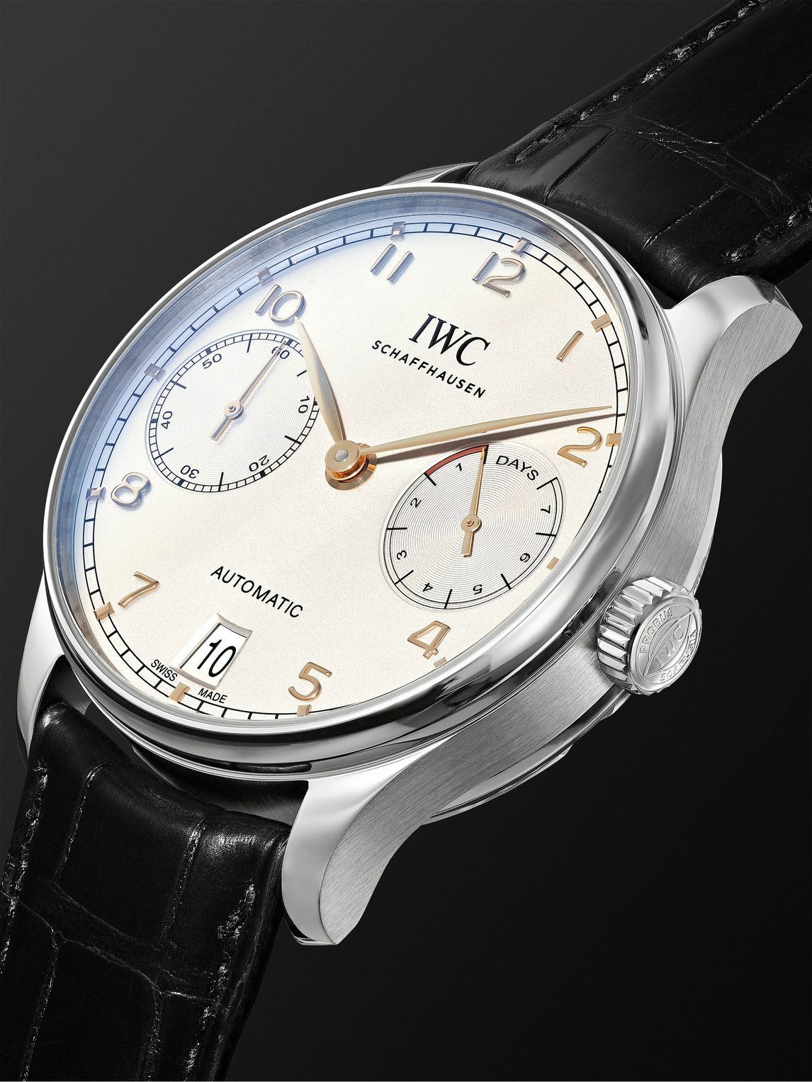 IWC Schaffhausen - Portugieser Automatic 42mm Stainless Steel and ...
