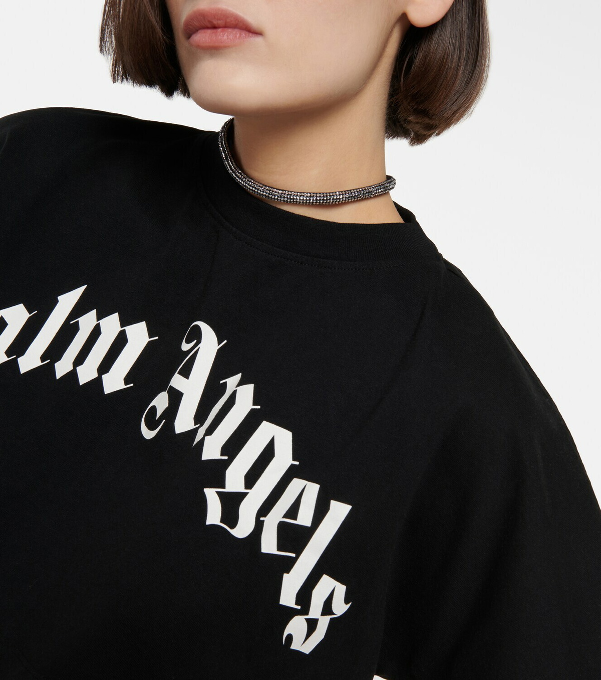 Palm Angels - Logo cotton crop top Palm Angels