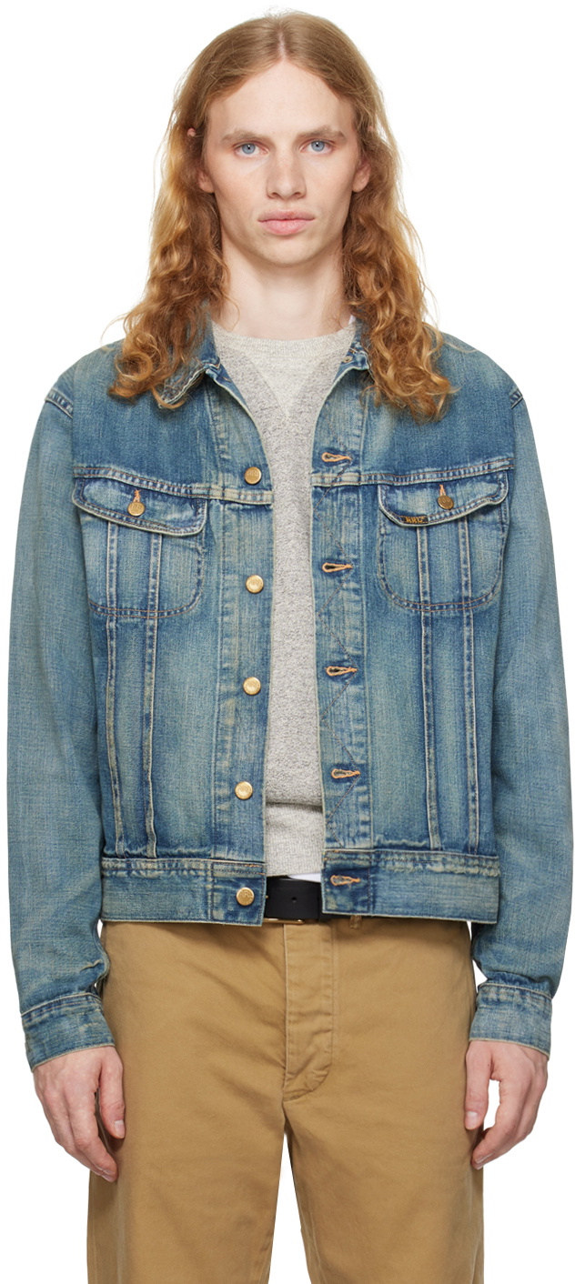RRL Blue Leeland Denim Trucker Jacket RRL