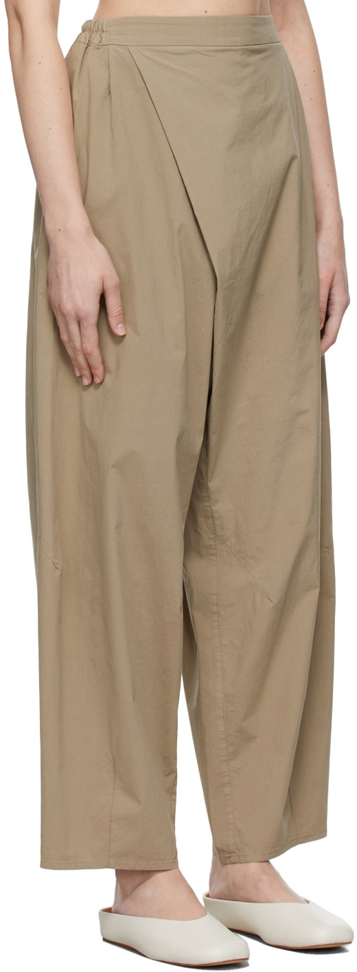 CORDERA Beige Cotton Crossed Pants CORDERA
