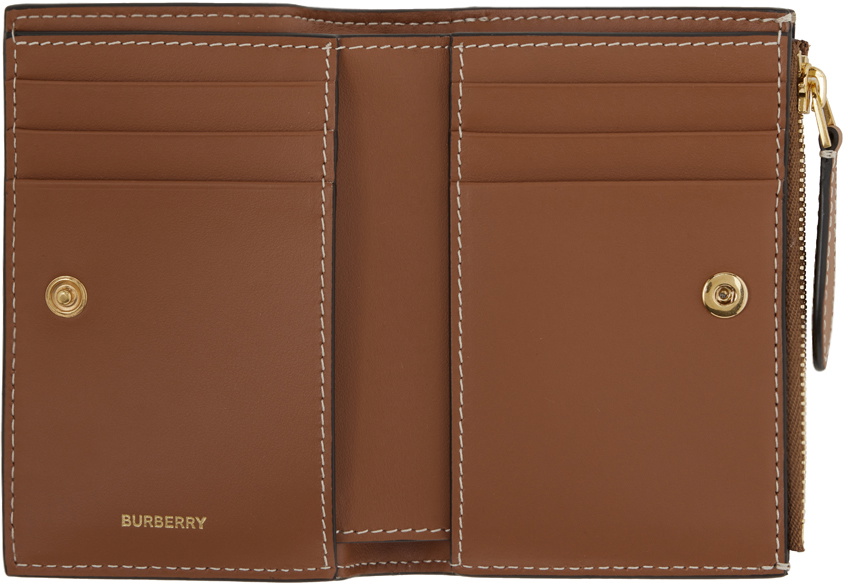 Burberry Beige Check Small Bifold Wallet Burberry