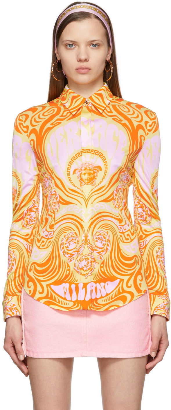 Versace Multicolor Medusa Music Shirt Versace