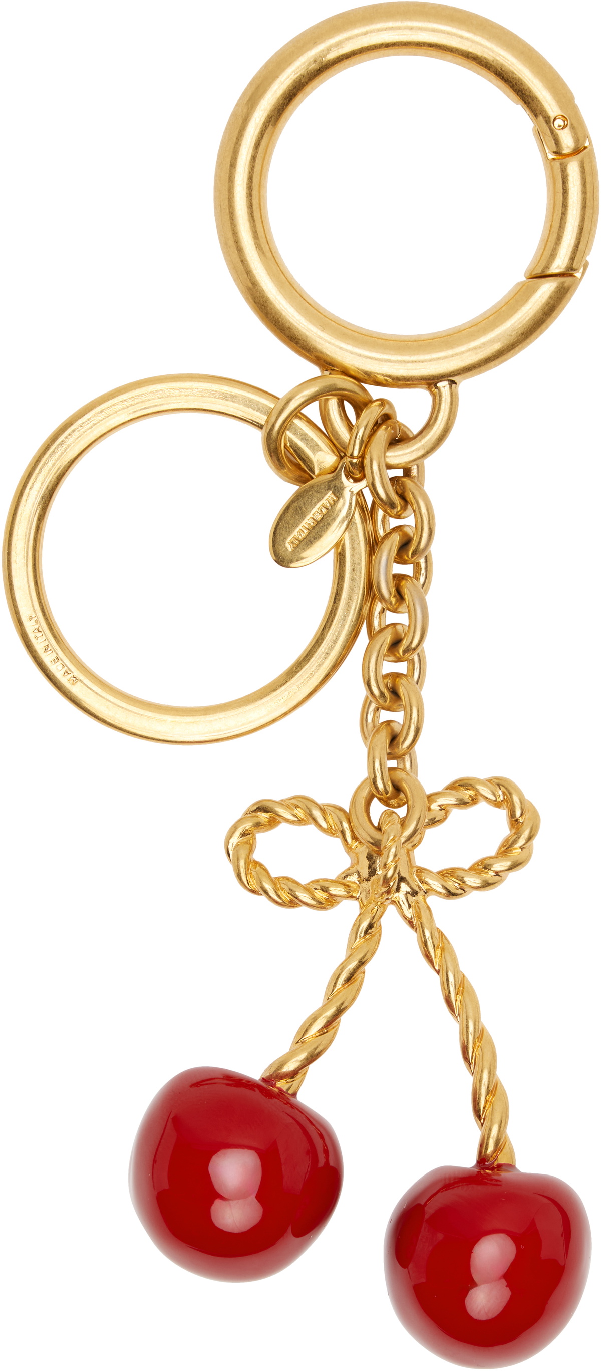 Valentino Garavani Gold 'Chez Valentino' Bag Charm Keychain Valentino ...
