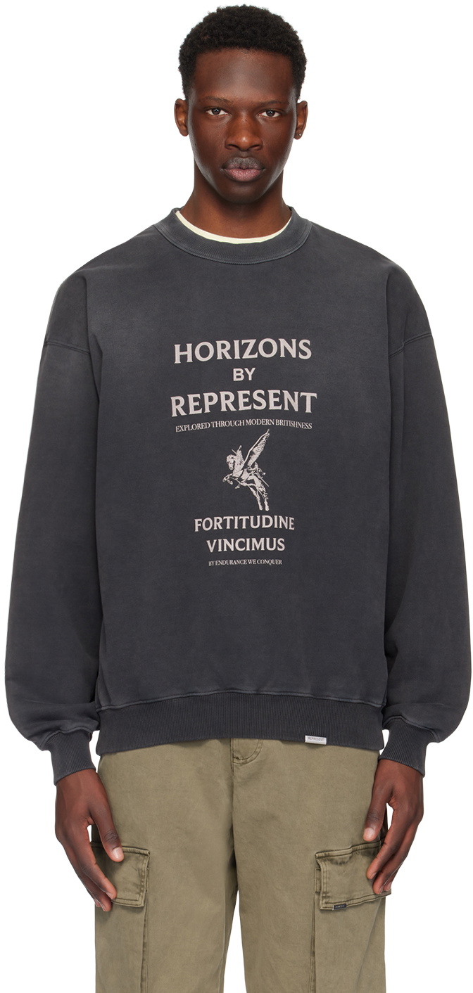 Represent Black 'Horizons' Sweatshirt Represent