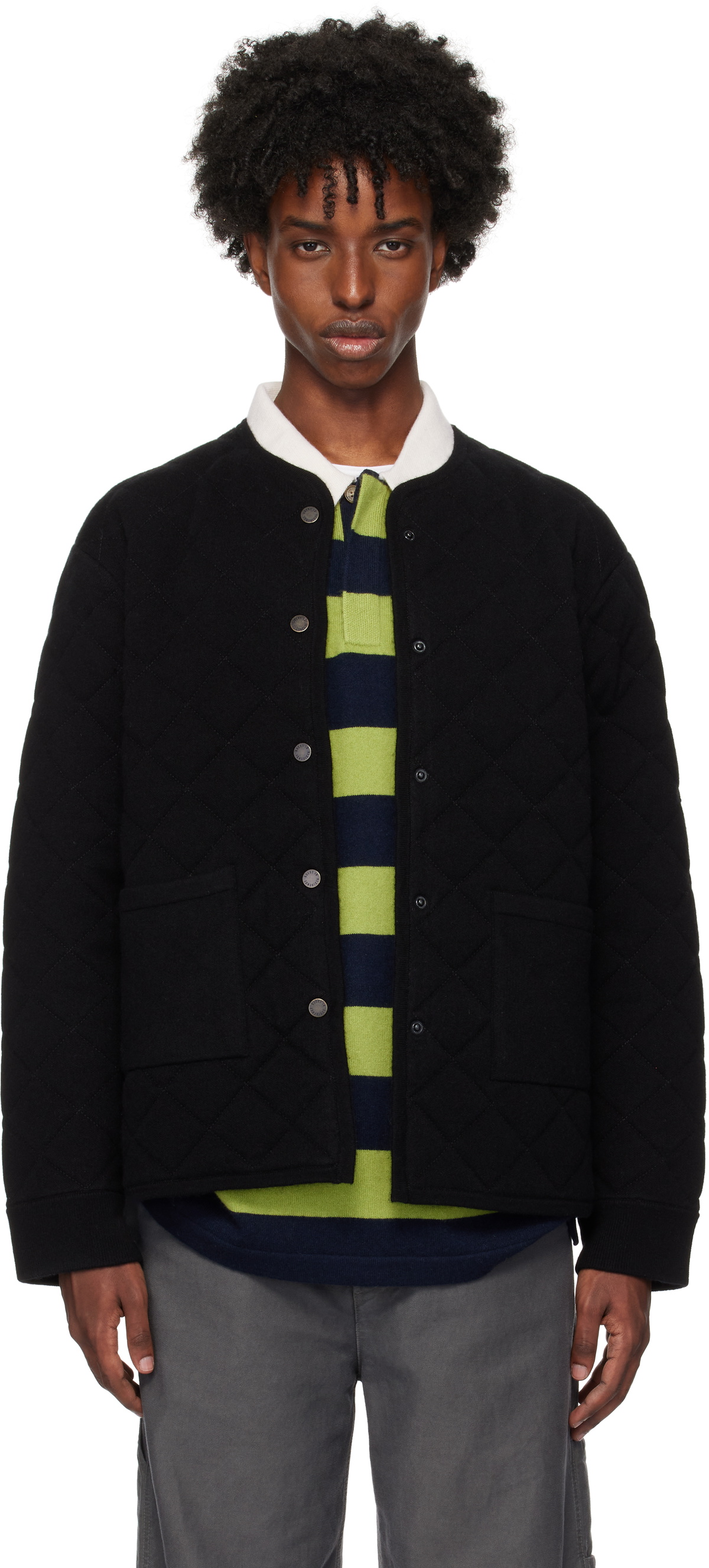 Guest in Residence Black Quilted Liner Jacket Guest in Residence