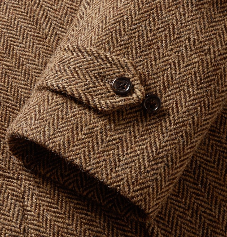 Polo Ralph Lauren - Herringbone Wool Overcoat - Men - Brown Polo Ralph ...