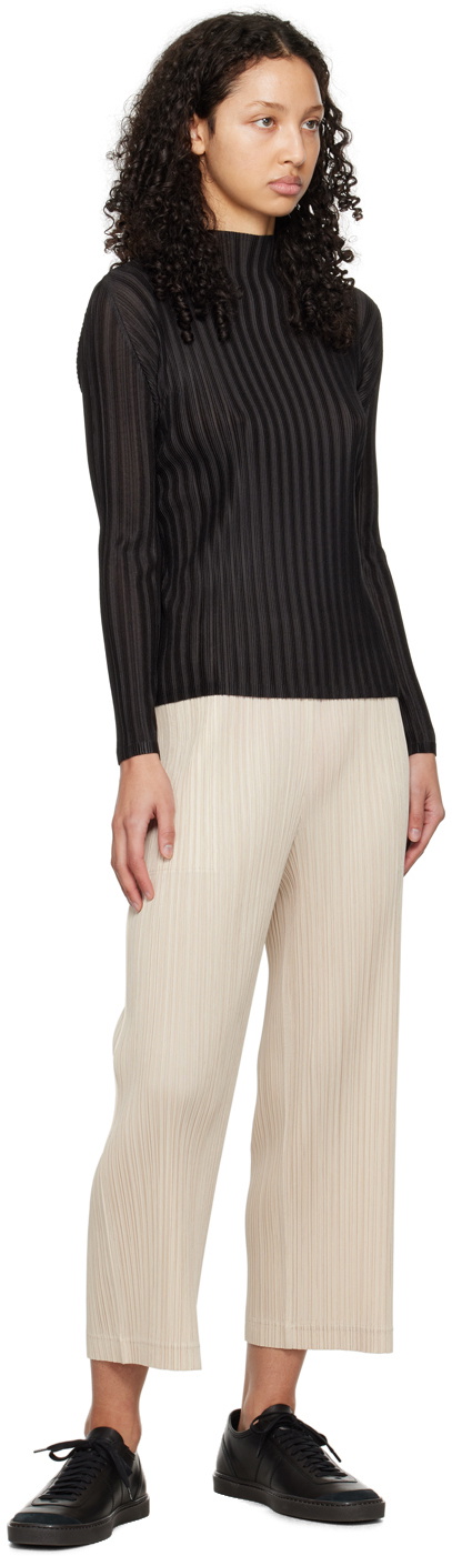 PLEATS PLEASE ISSEY MIYAKE Off-White Thicker Bottoms 1 Trousers Pleats ...