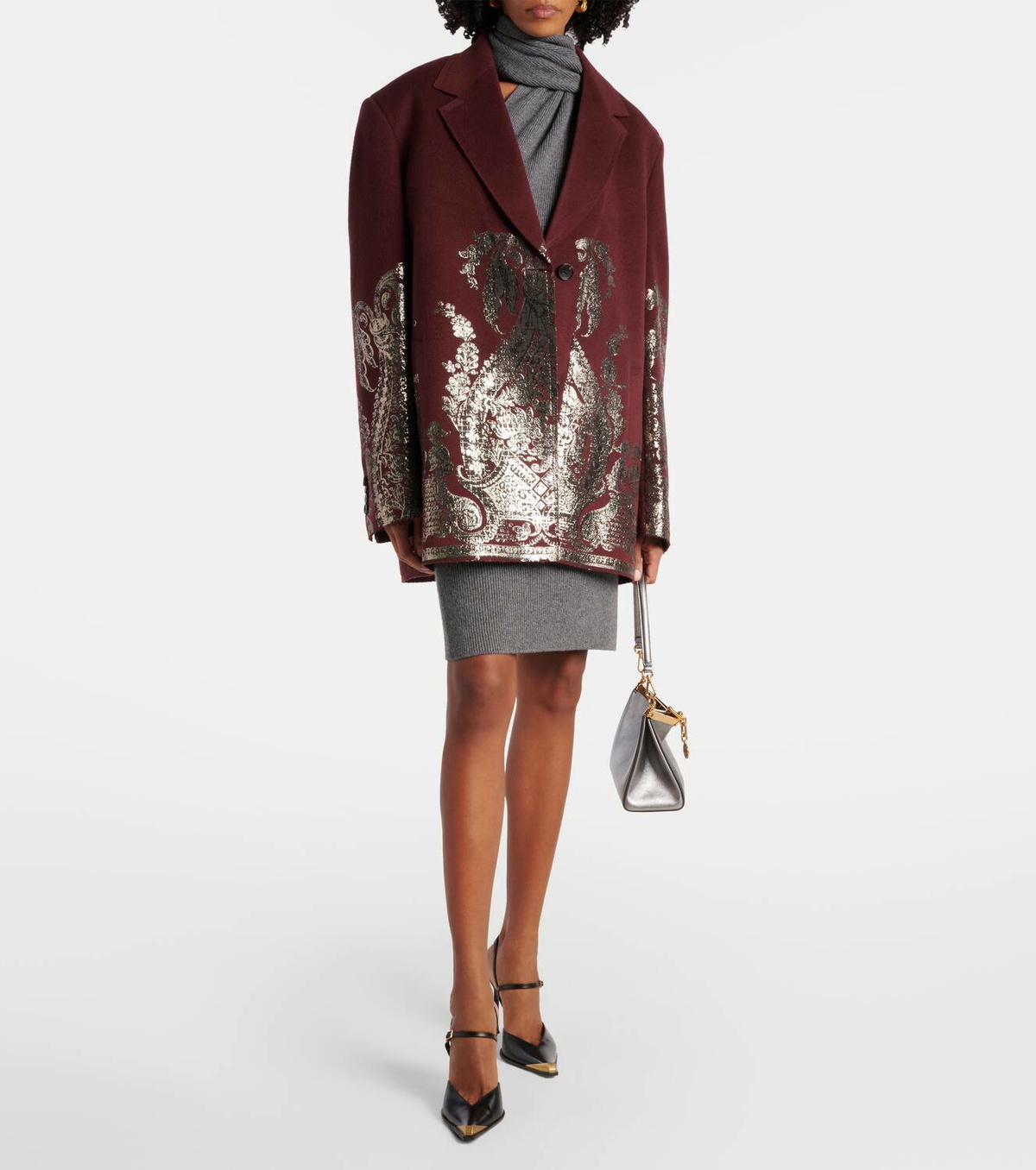 Etro Embellished wool and cashmere coat Etro