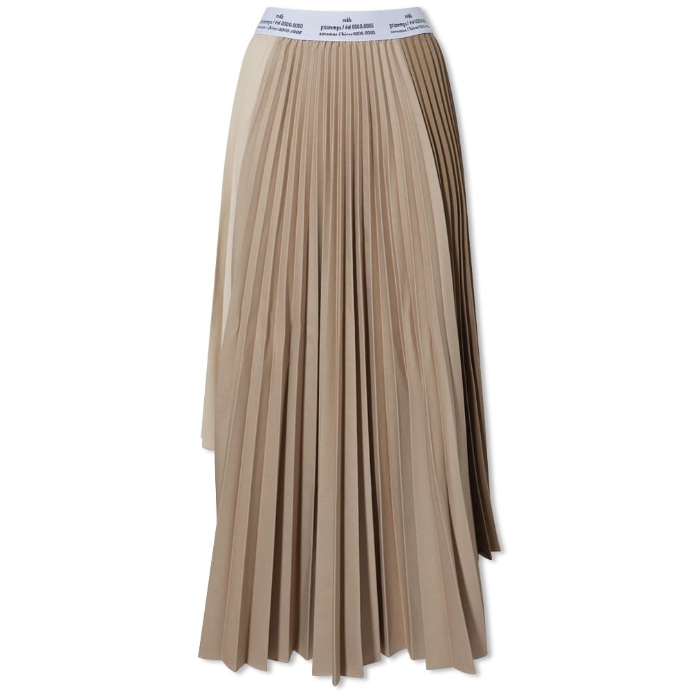 Rokh Logo Elastic Triple Pleat Skirt Rokh