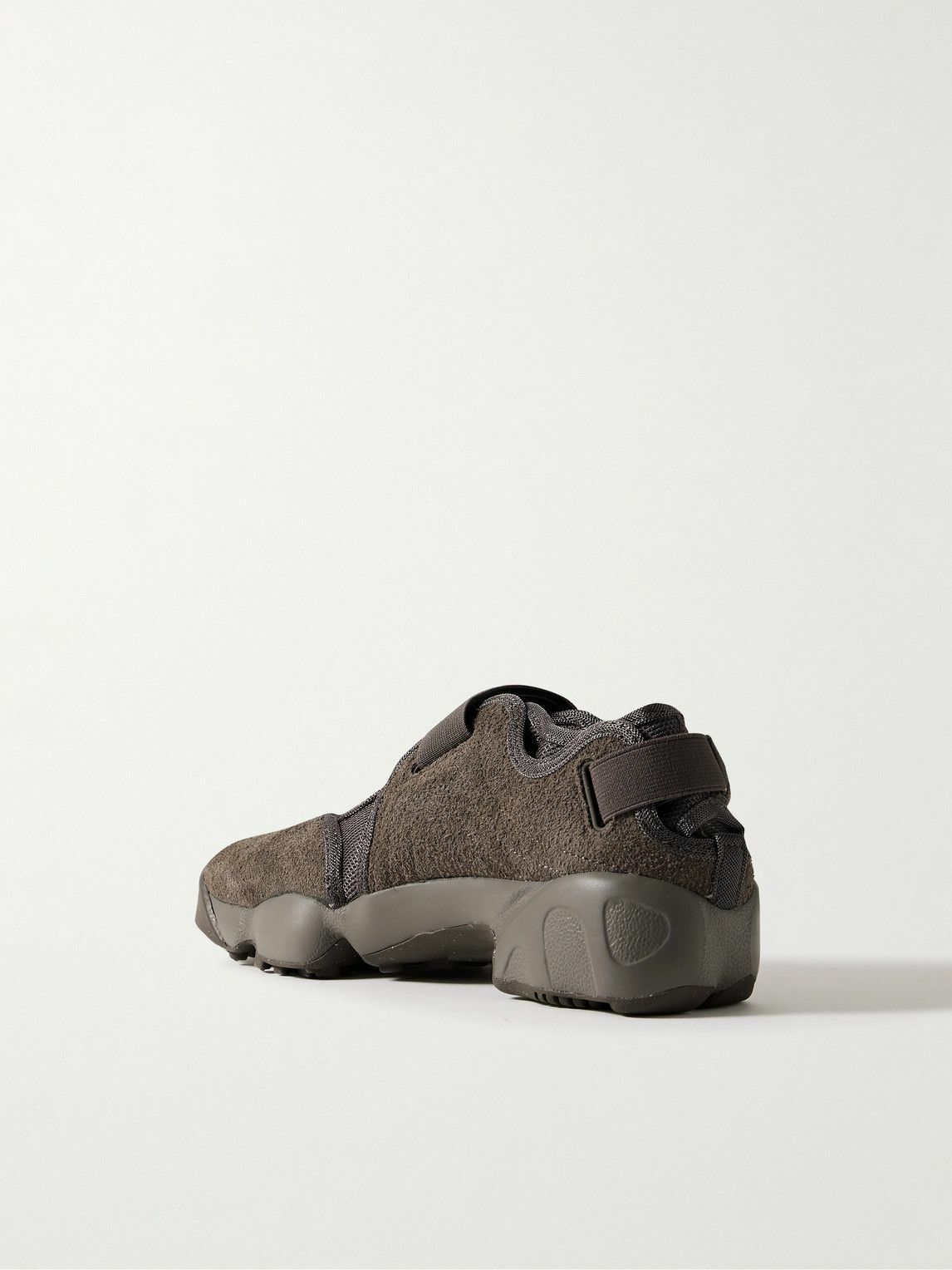 Nike - Air Rift Split-Toe Brushed-Suede and Mesh Sneakers - Brown Nike