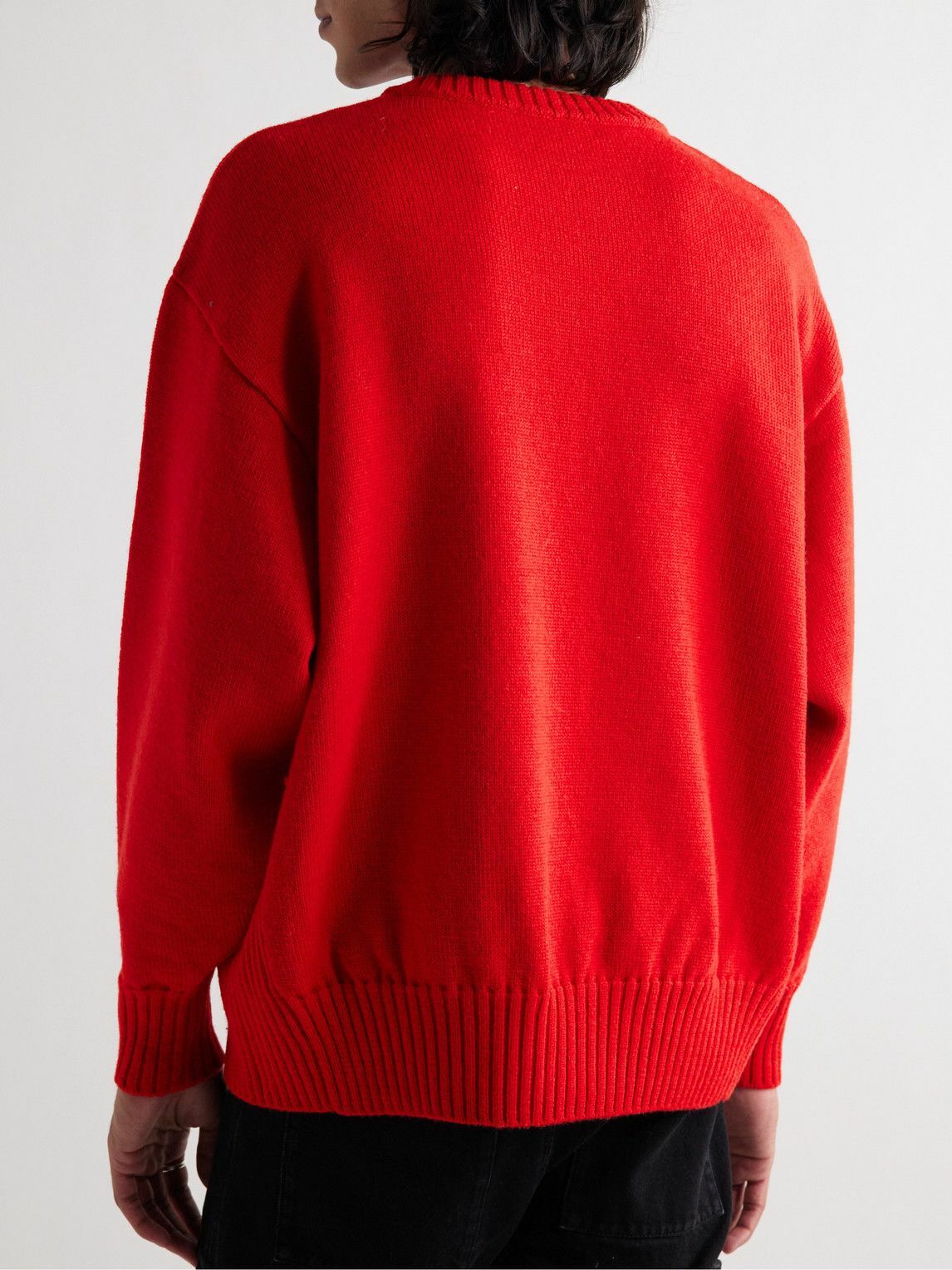 UNDERCOVER - Jacquard-Knit Wool Sweater - Red Undercover