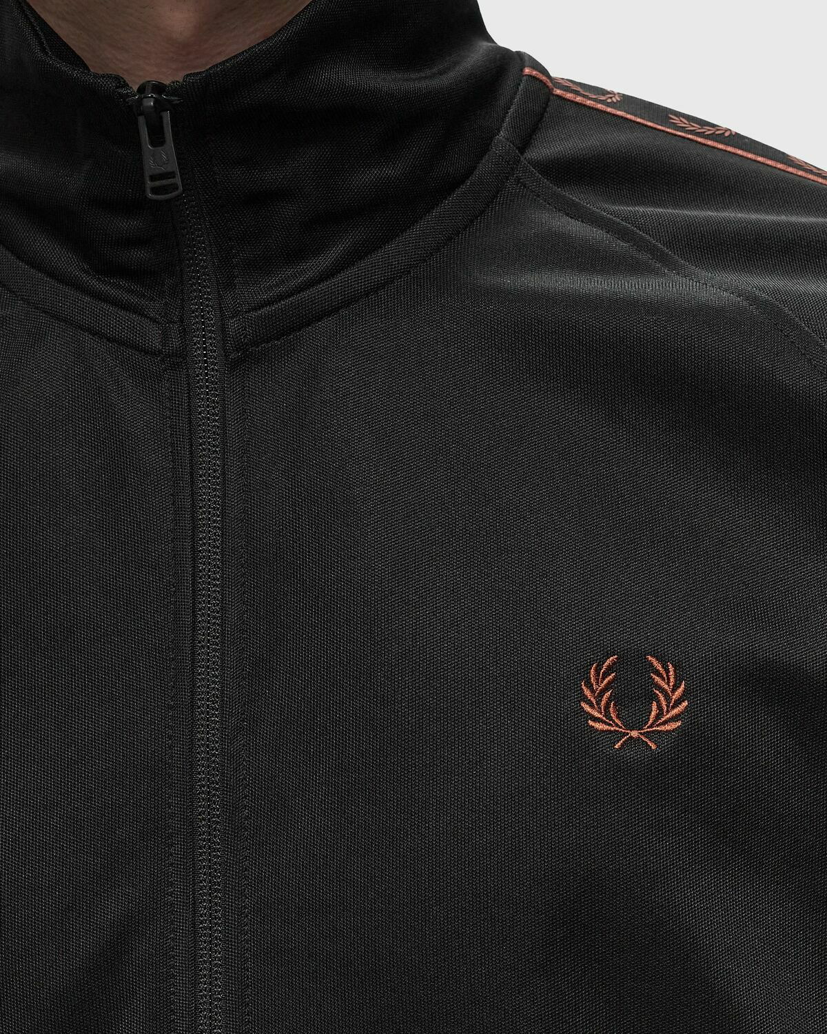Fred Perry Contrast Tape Track Jacket Black - Mens - Track Jackets Fred ...