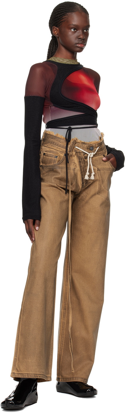 Ottolinger SSENSE Exclusive Orange Jeans Ottolinger