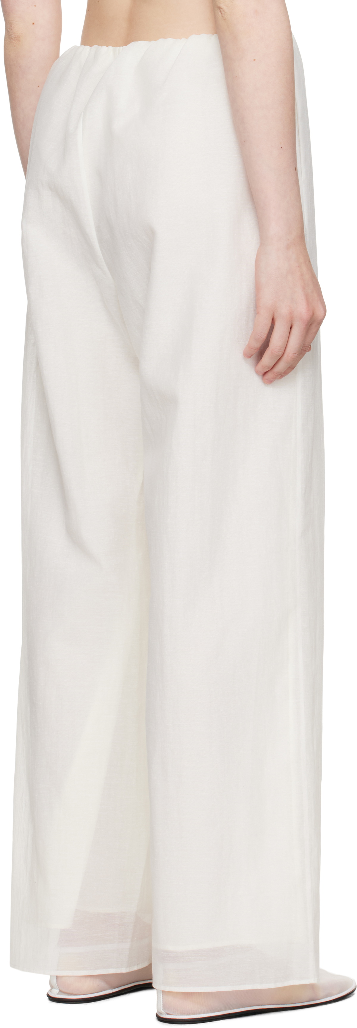 Ruohan White Rae Trousers Ruohan