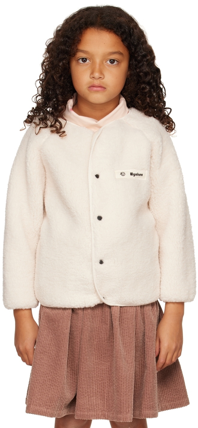 Wynken Kids Off-White Daily Long Bomber Jacket Wynken