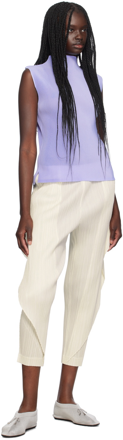 PLEATS PLEASE ISSEY MIYAKE Off-White Thicker Bottoms 1 Trousers Pleats ...