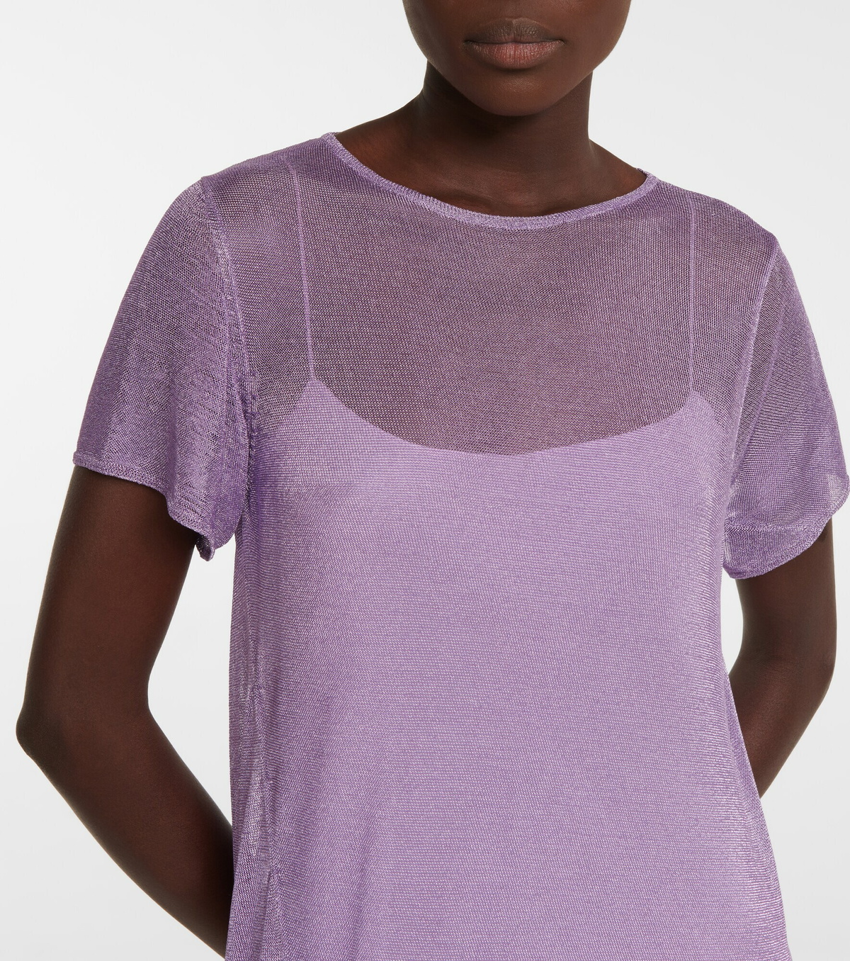 The Row - Pasol metallic knit midi dress The Row