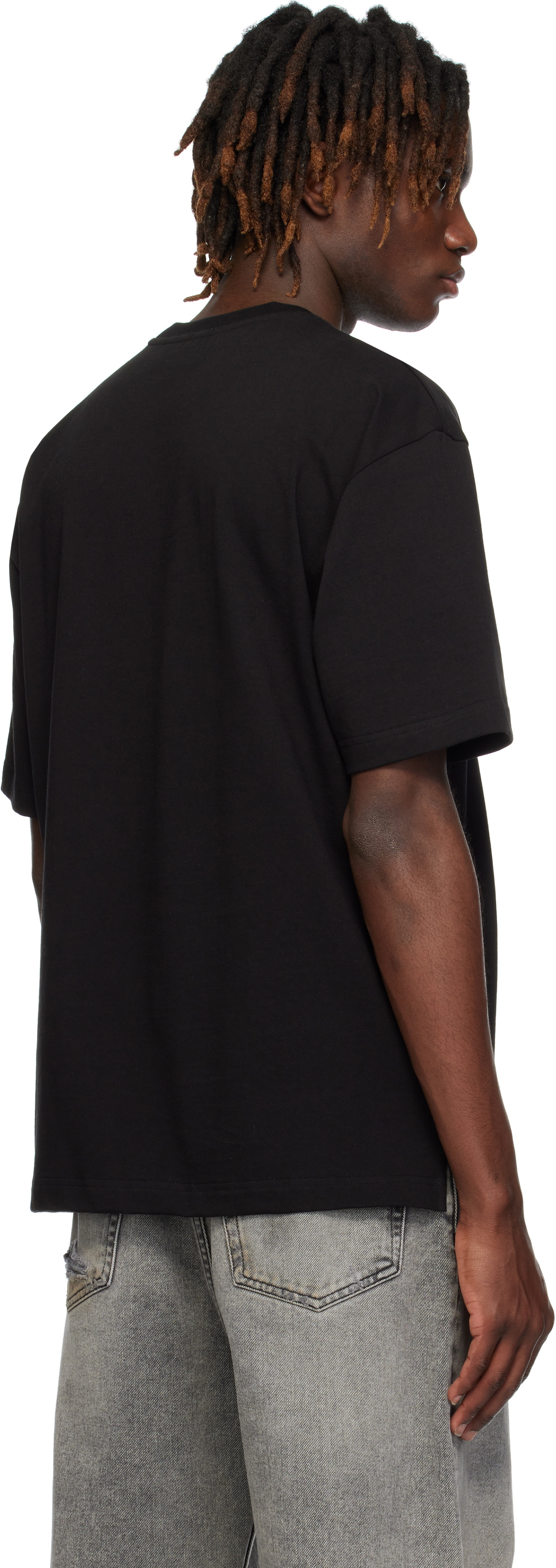 Solid Homme Black Embroidered T-shirt Solid Homme