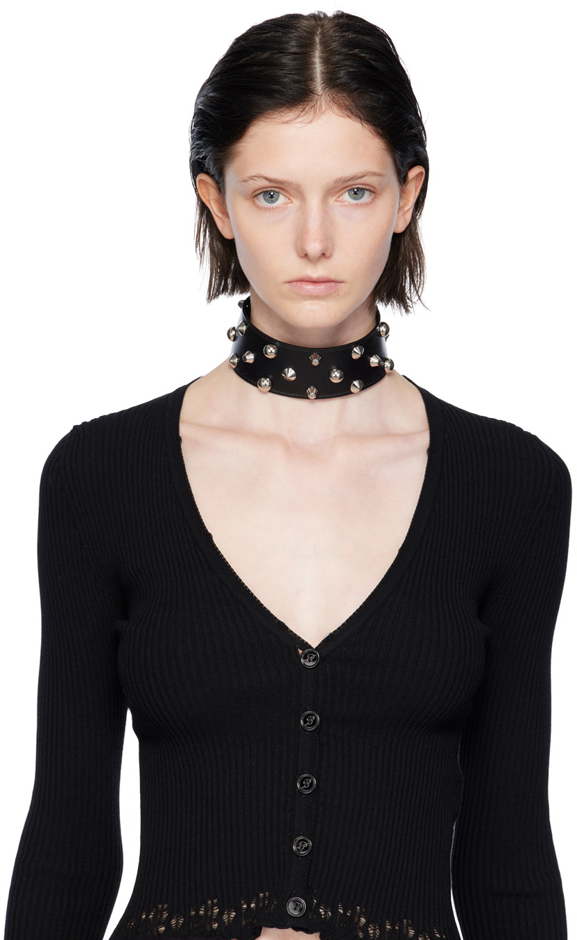 Blumarine Black Studded Choker Blumarine