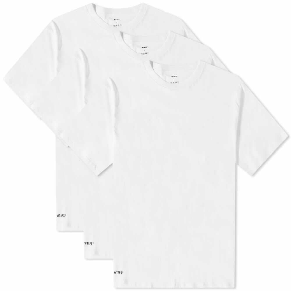 WTAPS Men's Skivvies T-Shirt - 3-Pack in White WTAPS