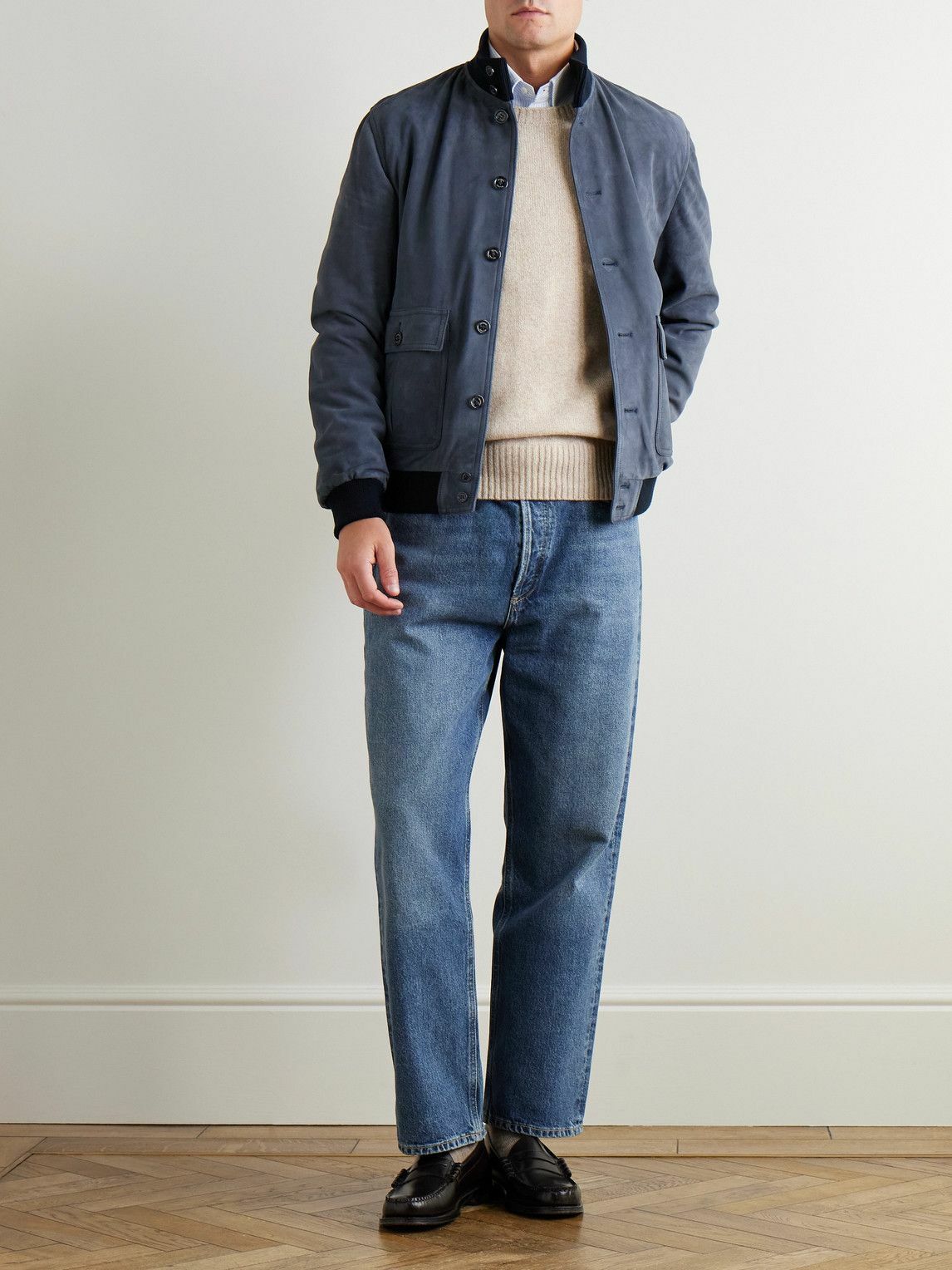 Valstar - Valstarino Suede Jacket - Blue Valstarino