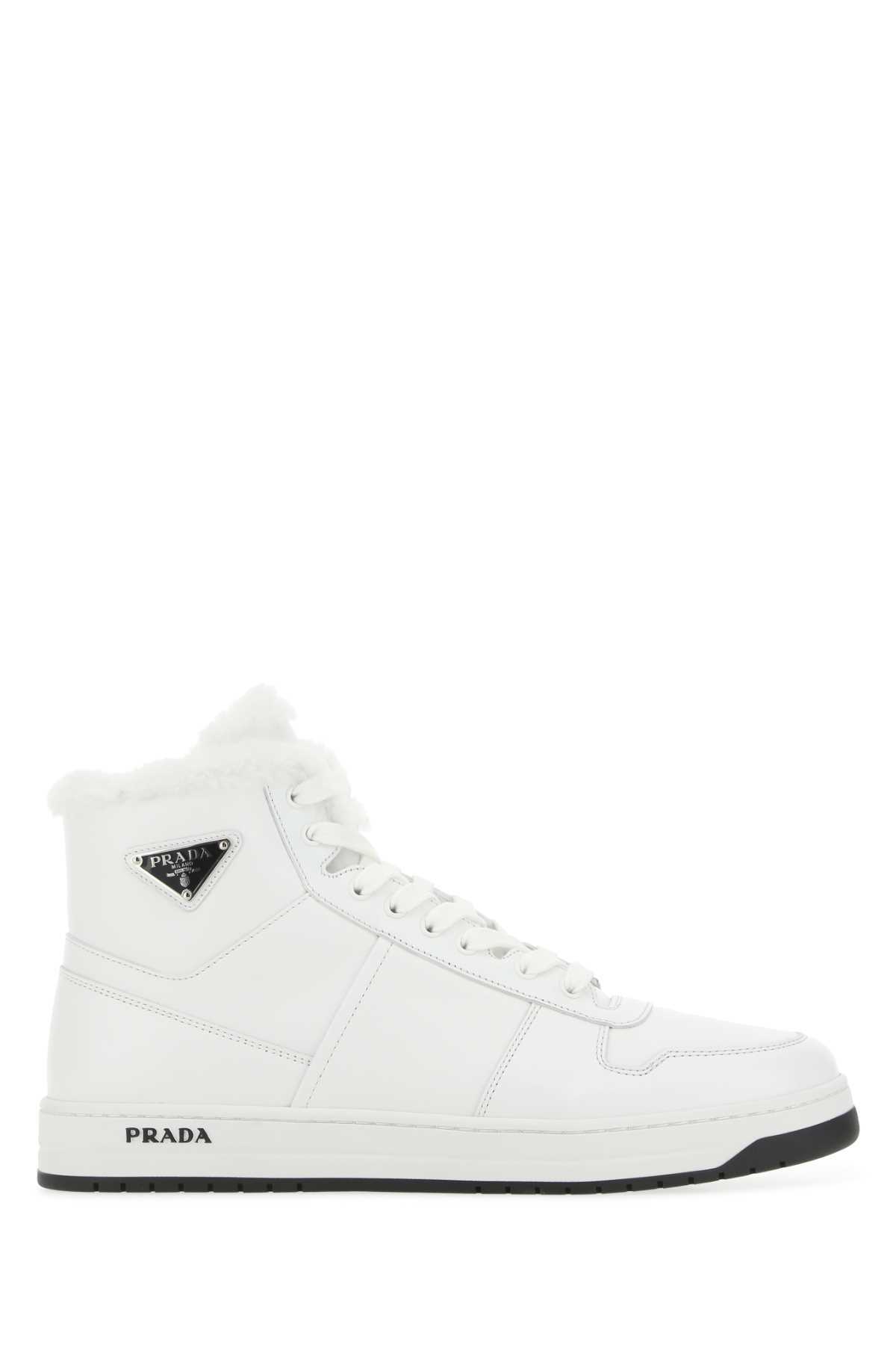 Prada White Leather Sneakers Prada