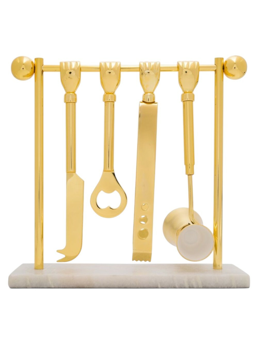 Jonathan Adler Gold Barbell Barware Set Jonathan Adler