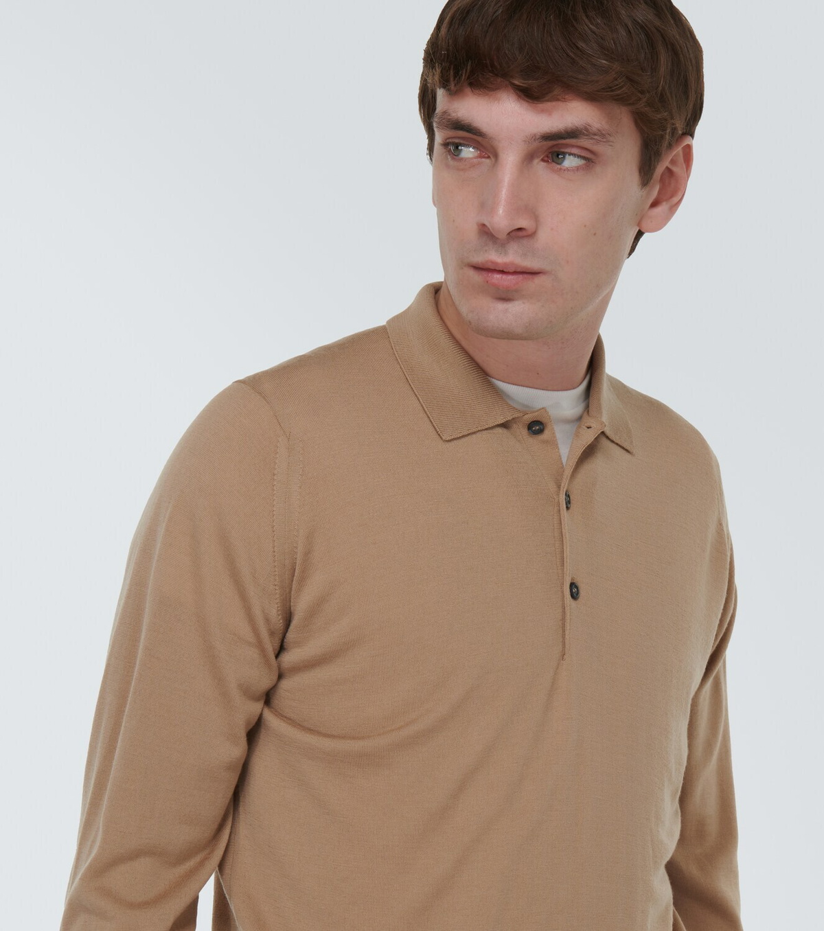 John Smedley Cotswold wool polo sweater John Smedley