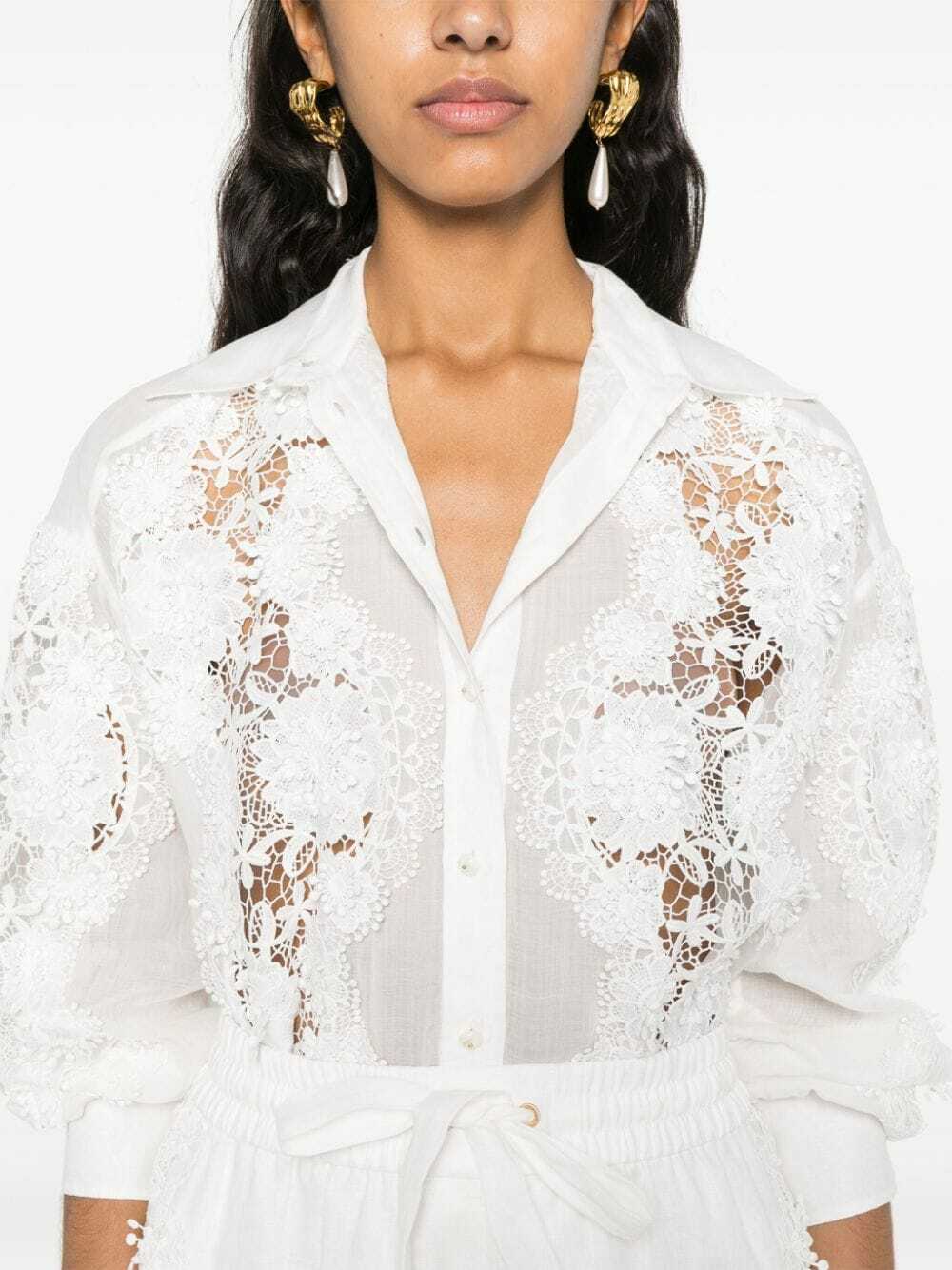 ZIMMERMANN - Lace Trim Detail Shirt Zimmermann