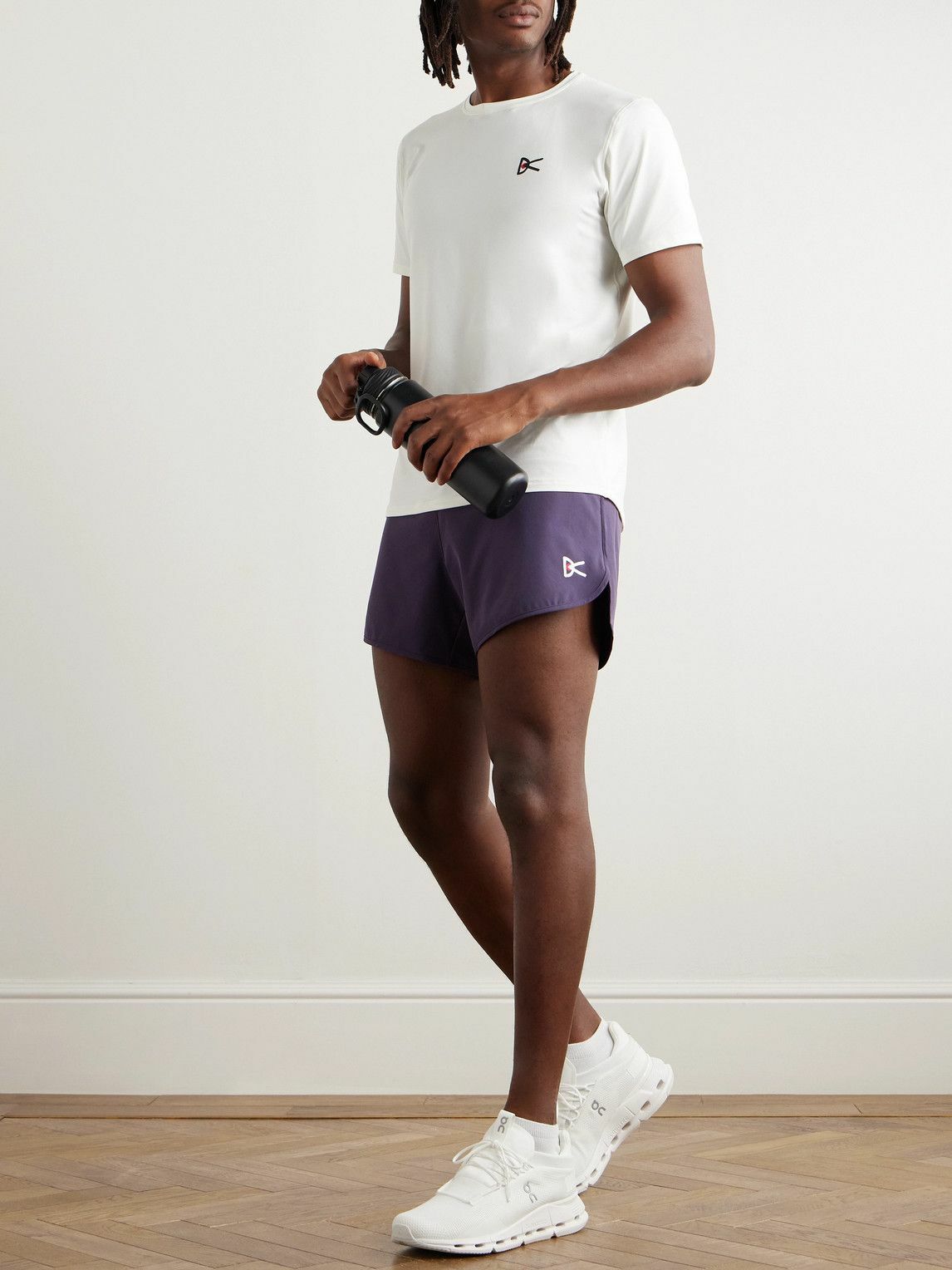 DISTRICT VISION - Spino Straight-Leg Stretch-Shell Shorts - Purple ...
