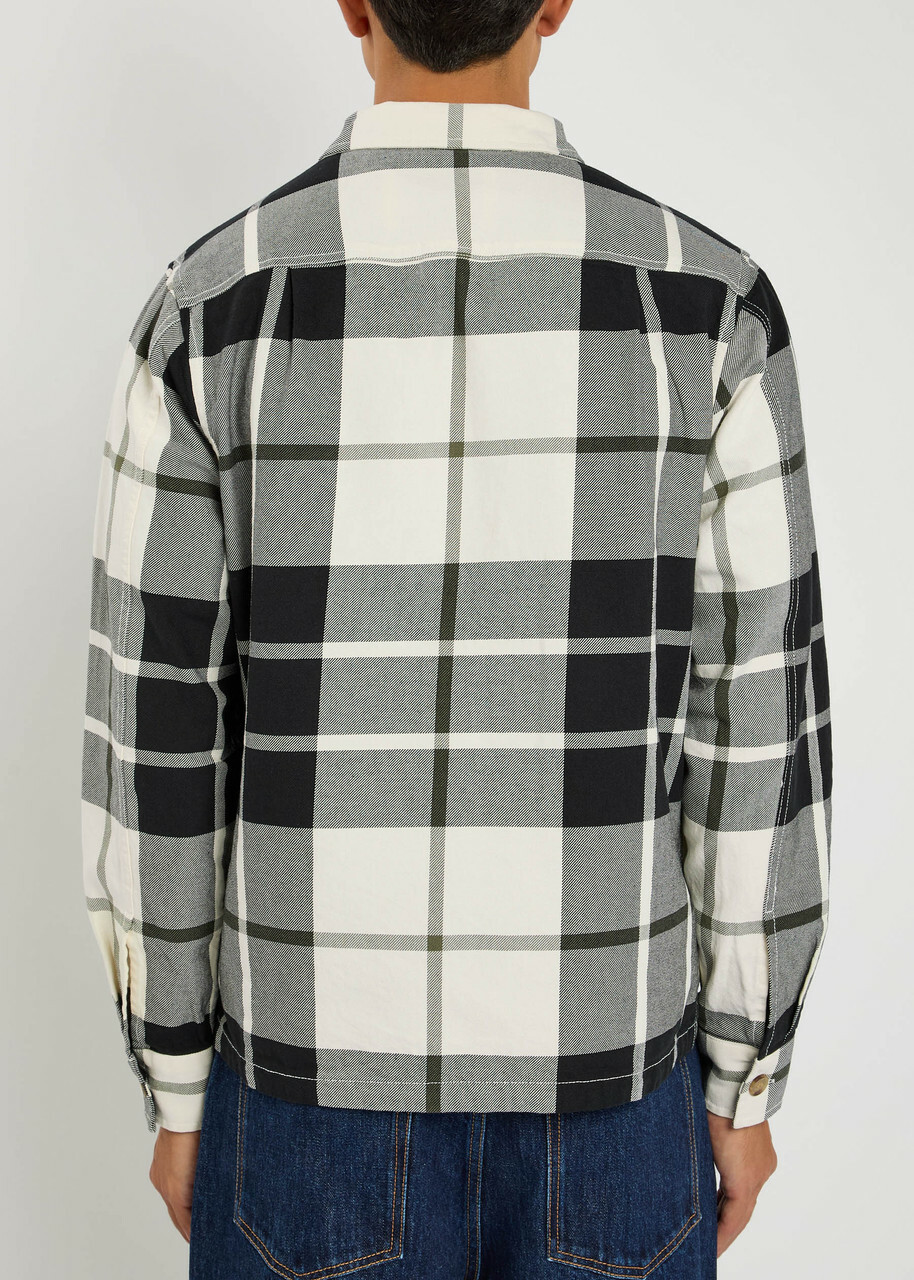 Fred Perry Checked Twill Overshirt Black Fred Perry