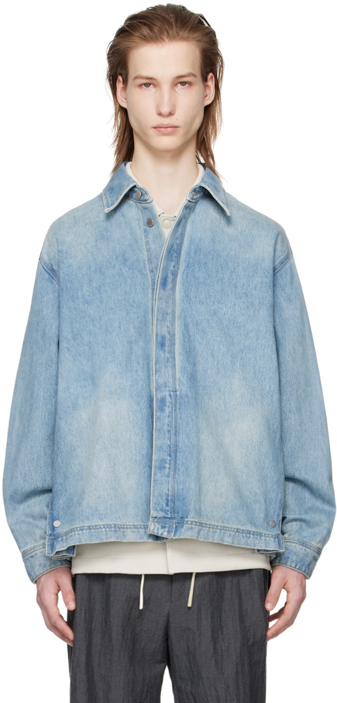 Solid Homme Blue Faded Denim Shirt Solid Homme