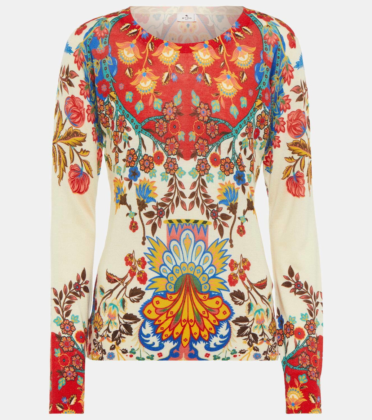 Etro Printed silk and cashmere sweater Etro