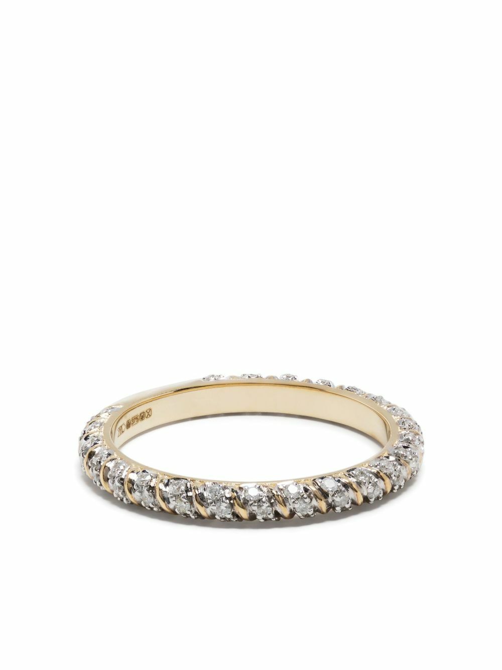 Yvonne Léon 9K Yellow Gold Mini Torsade Diamond Ring Yvonne Leon