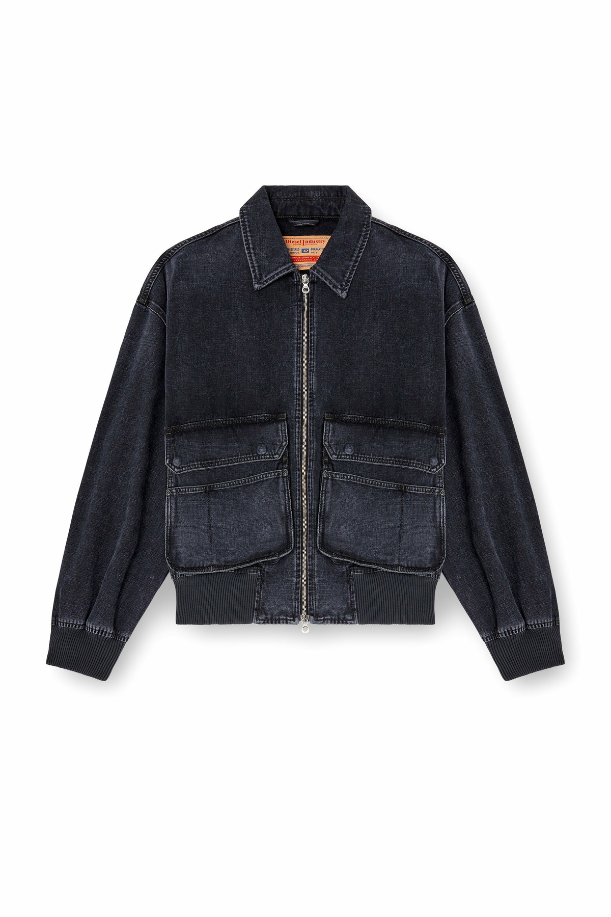 Diesel Jacket in batavia-weave denim - Denim Jackets - Unisex - Black ...