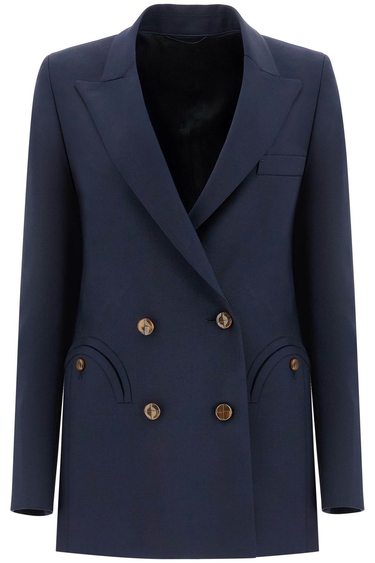 BLAZE MILANO navy blue virgin wool single-breasted blazer Blue Blaze Milano