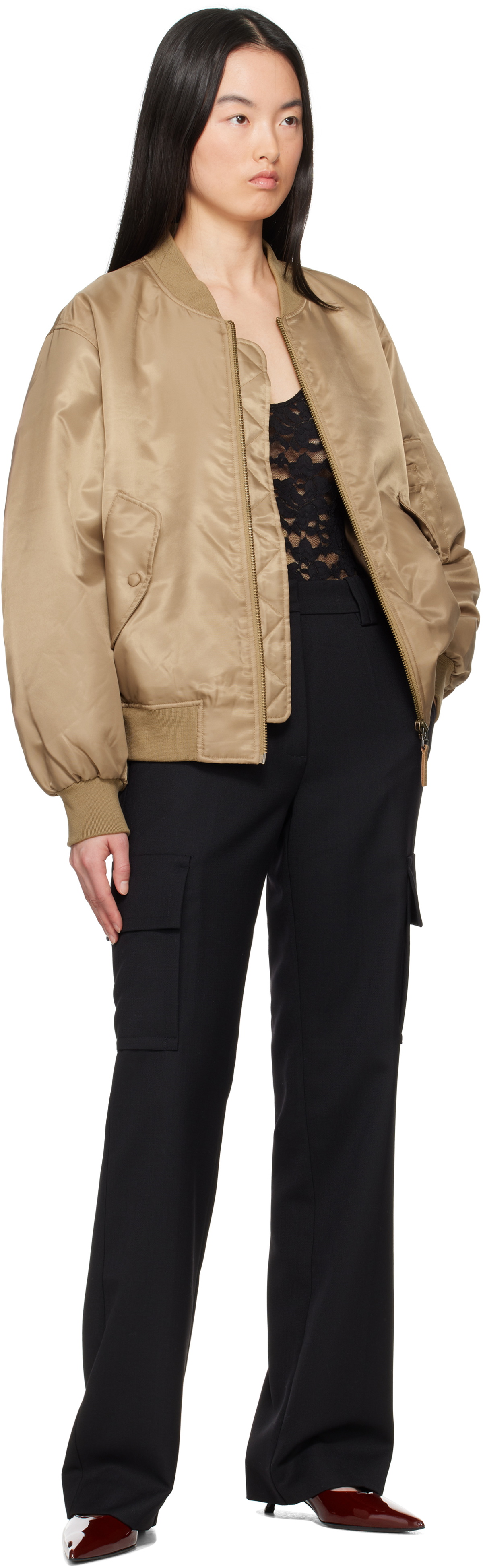 ANINE BING Khaki Leon Bomber Jacket ANINE BING