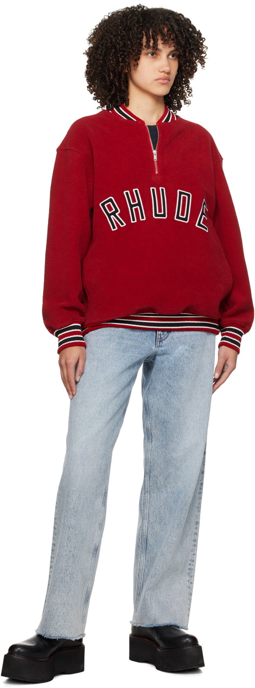 Rhude Red Half-Zip Jacket Rhude