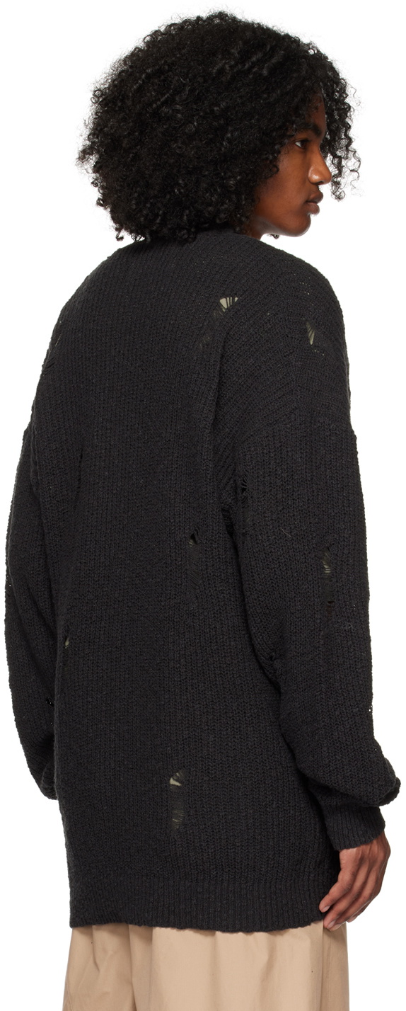 A. A. Spectrum Black Distressed Cardigan A. A. Spectrum