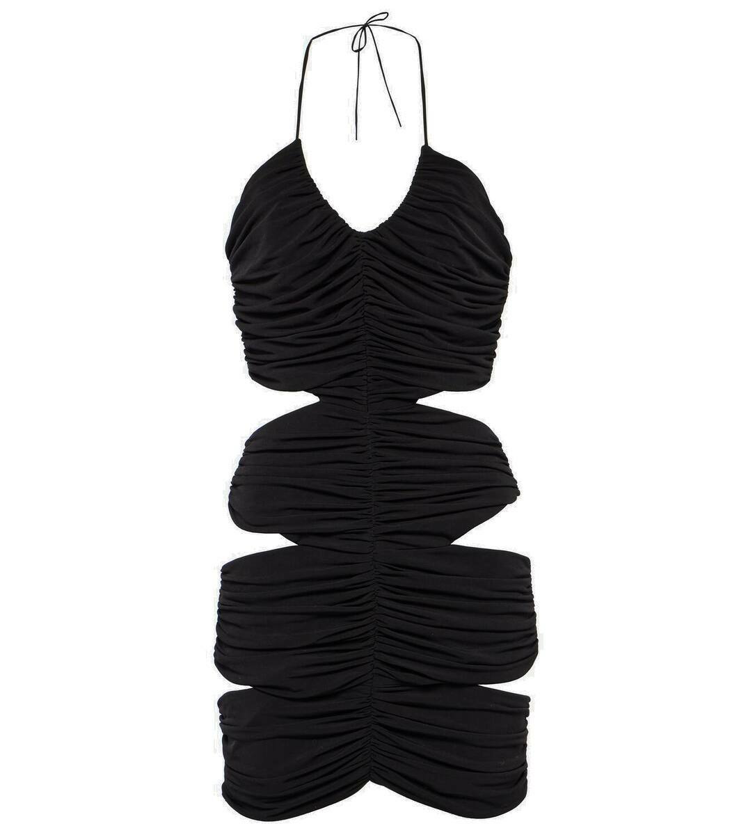 Mônot Halterneck cutout minidress Monot