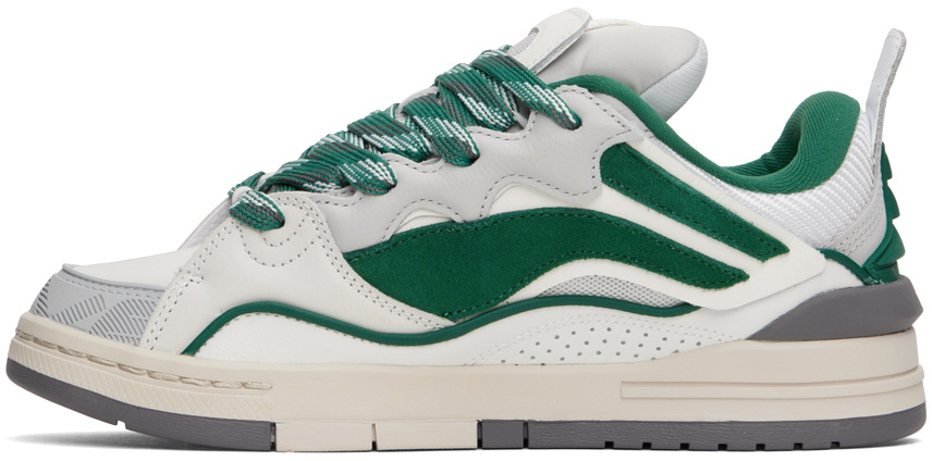 Li-Ning Off-White & Green Wave Pro Sneakers Li-Ning