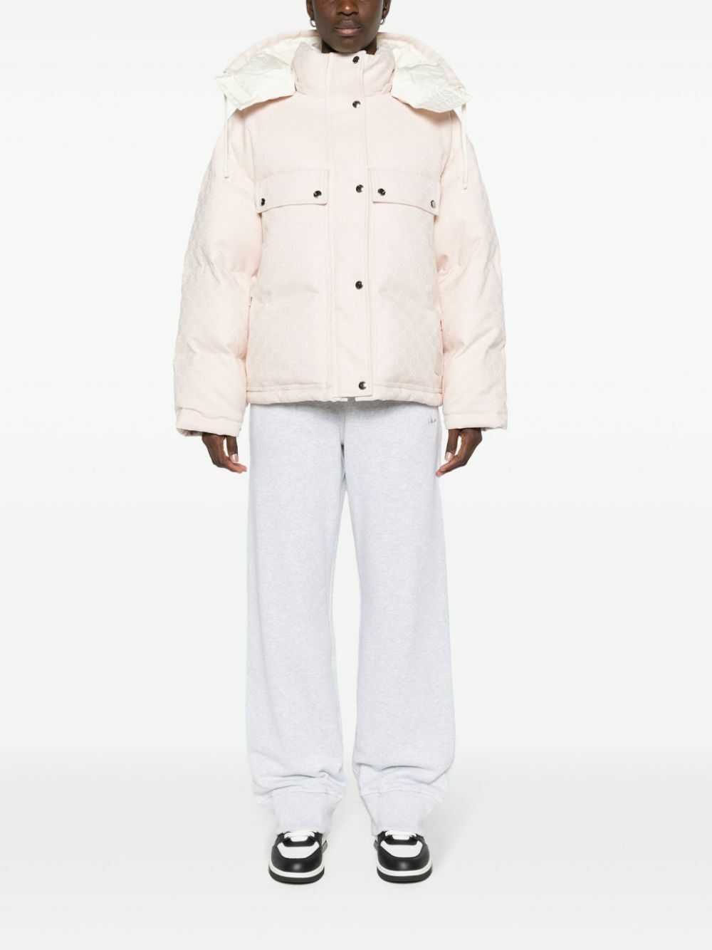 Gucci Pink GG Canvas Puffer Jacket Gucci