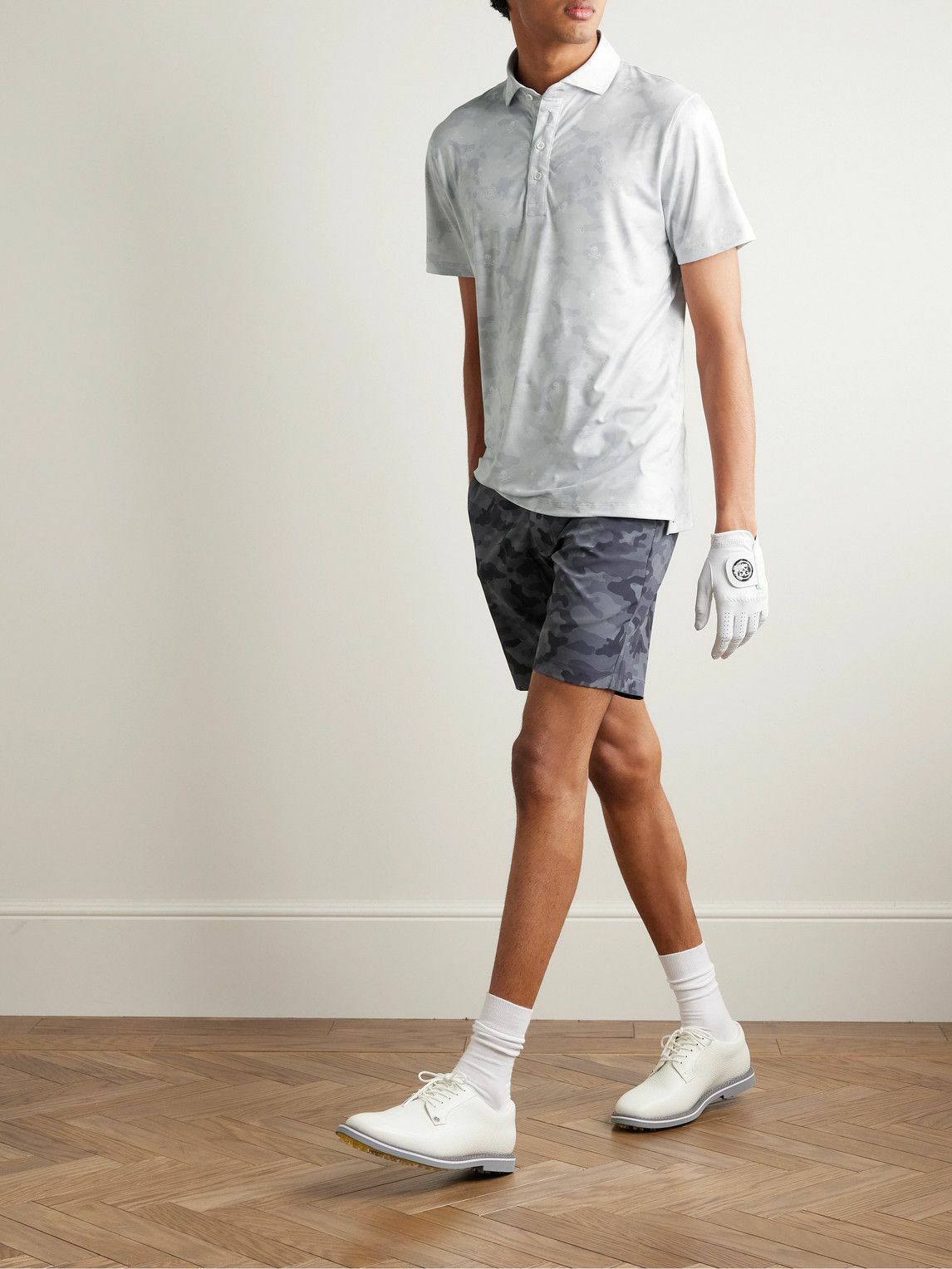 G/FORE - Icon Camouflage-Print Stretch-Jersey Golf Polo Shirt - White G ...