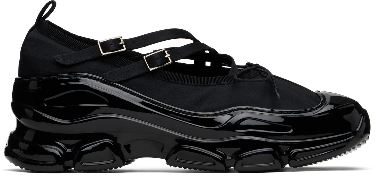 Simone Rocha Black Classic Criss Cross Tracker Ballerina Sneakers ...