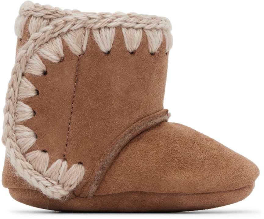Mou Baby Brown Velcro Suede Pre-Walkers Mounser