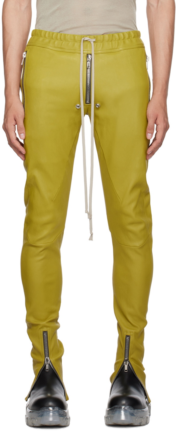 Rick Owens Green Gary Leather Pants Rick Owens