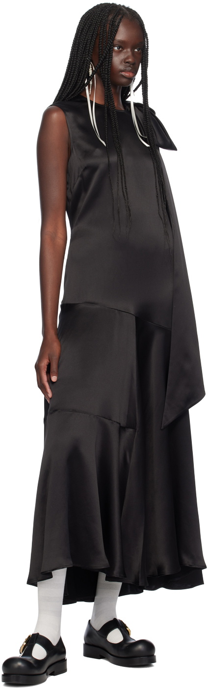 Simone Rocha Black Shoulder Bow Sheath Midi Dress Simone Rocha