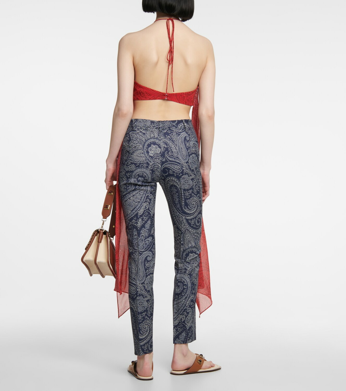 Etro - Paisley high-rise slim pants Etro