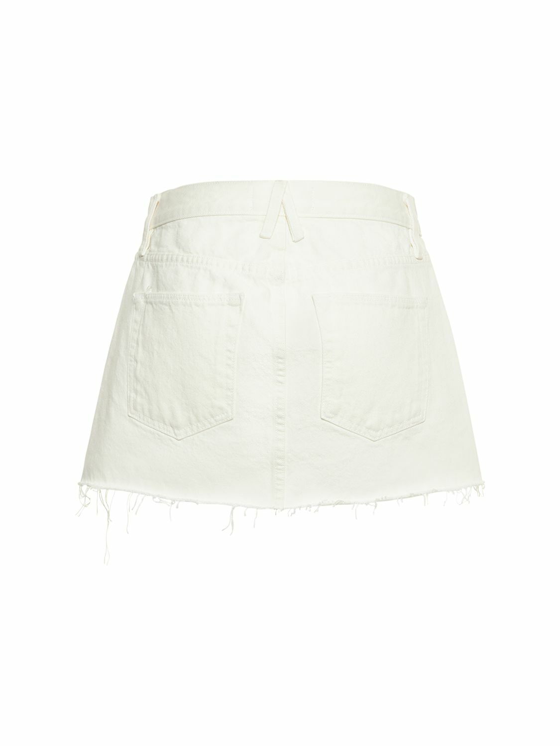 SLVRLAKE Micro Cut Off Cotton Denim Mini Skirt SLVRLAKE